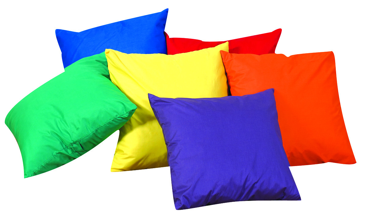 multi colored cushions