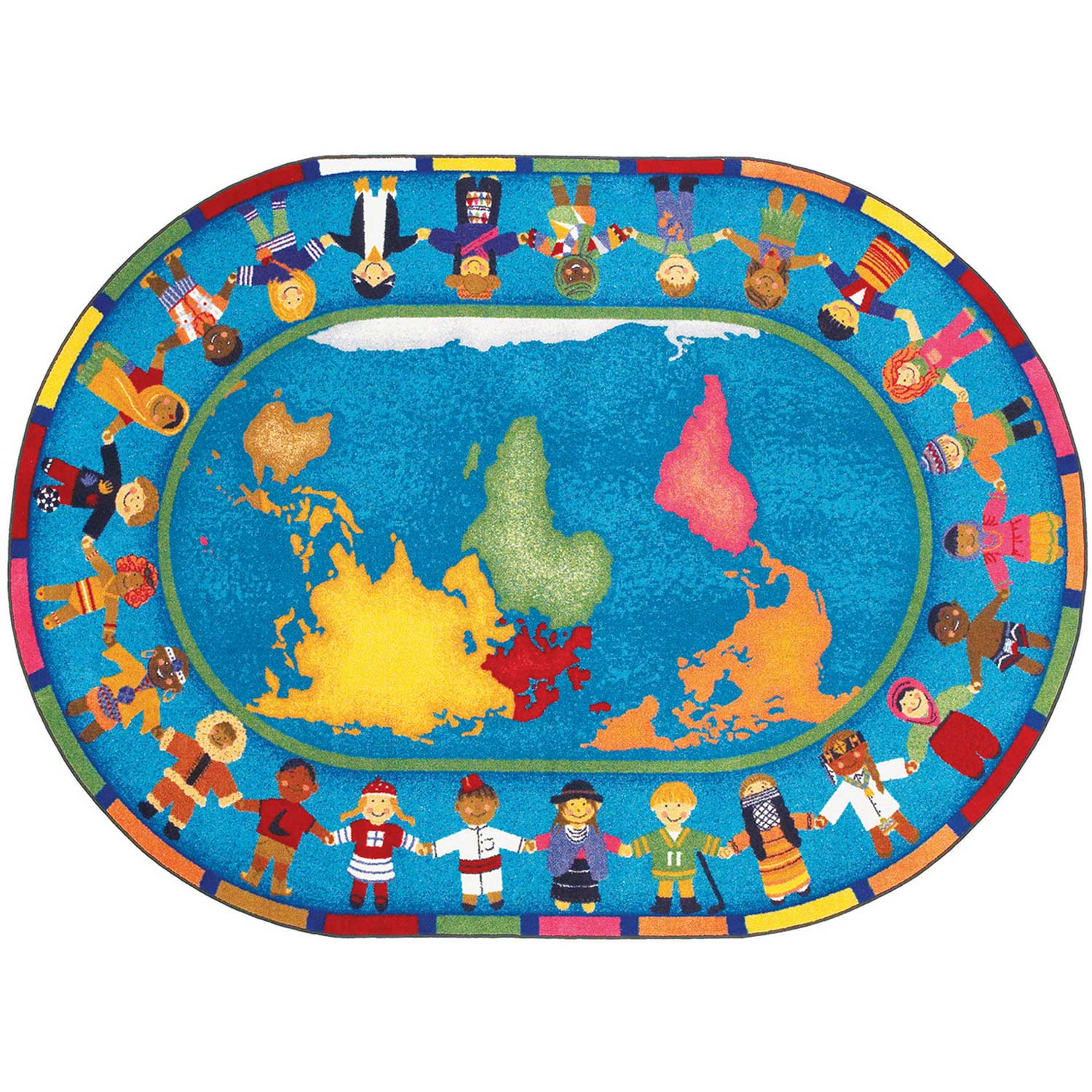 Hands Around World Rug | Becker's School Supplies