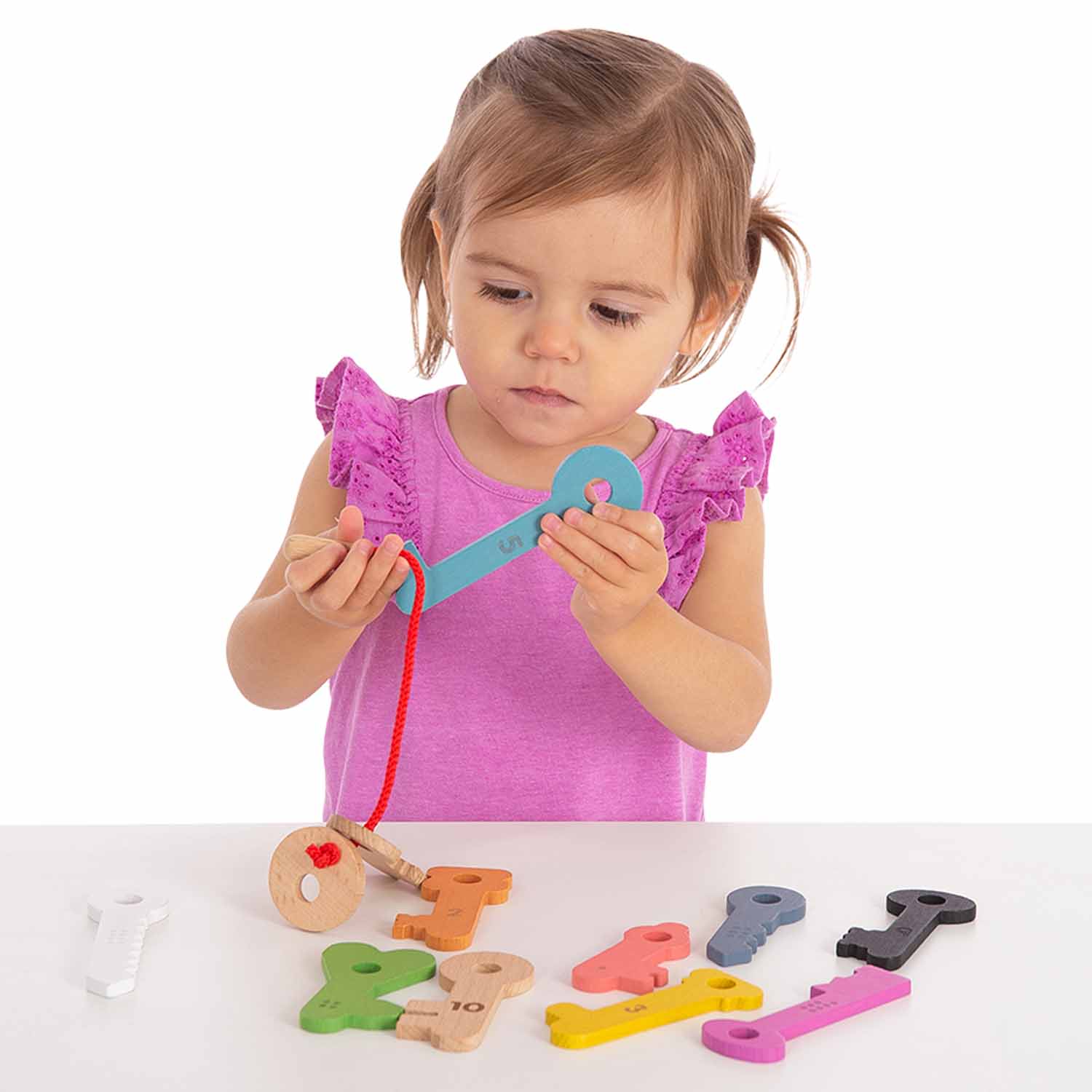 Rainbow Wooden Keys | Wooden Toy Keys | Becker's