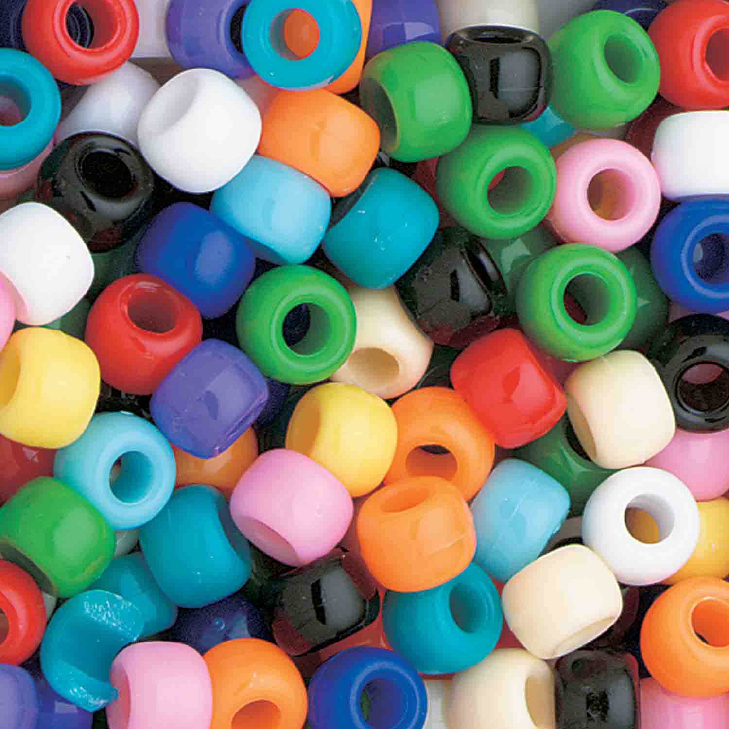 Assorted Opaque Bright Pony Beads | Becker's School Supplies