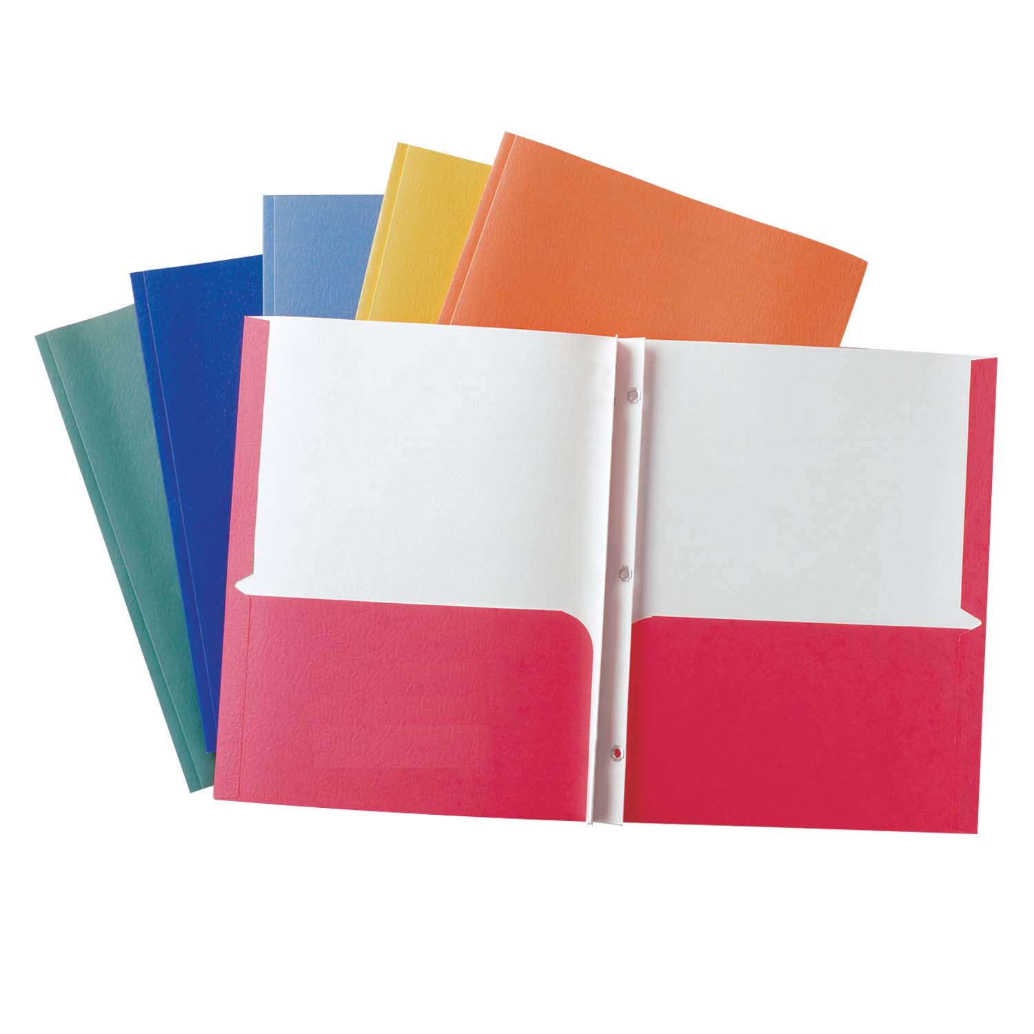 Economy E-Z 2-Pocket Folders, Assorted Colors | Becker's School Supplies