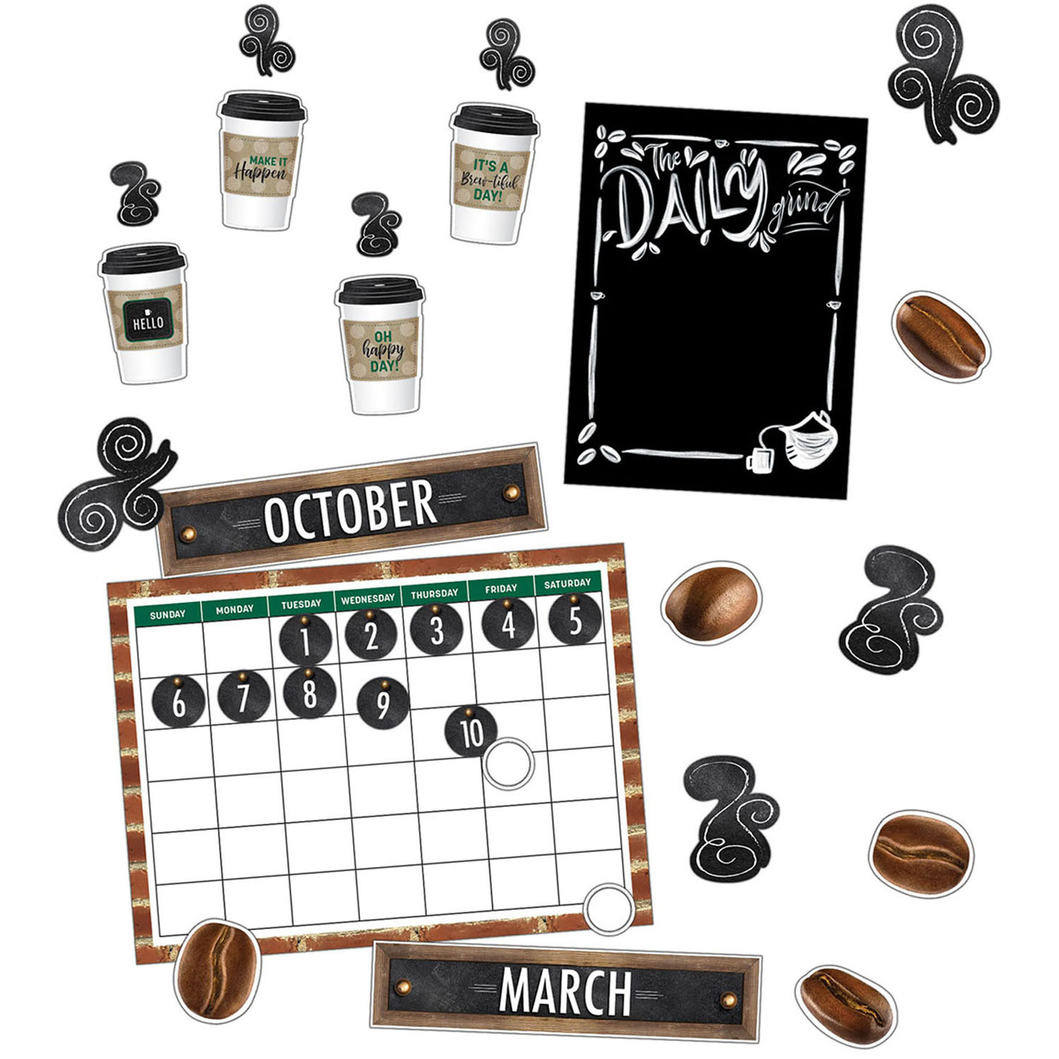 Industrial Cafe Calendar Bulletin Board Set | Becker's