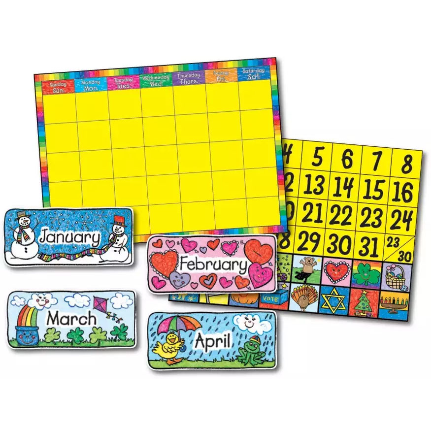 Calendar Set: Kid-Drawn Bulletin Board Set