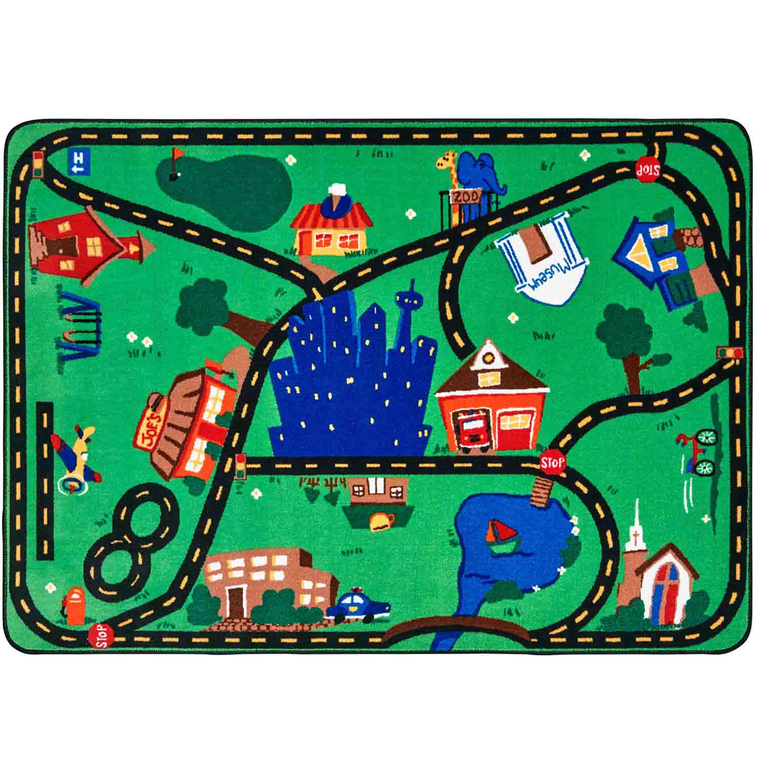 Cruisin' Around The Town Classroom Rug | Becker's