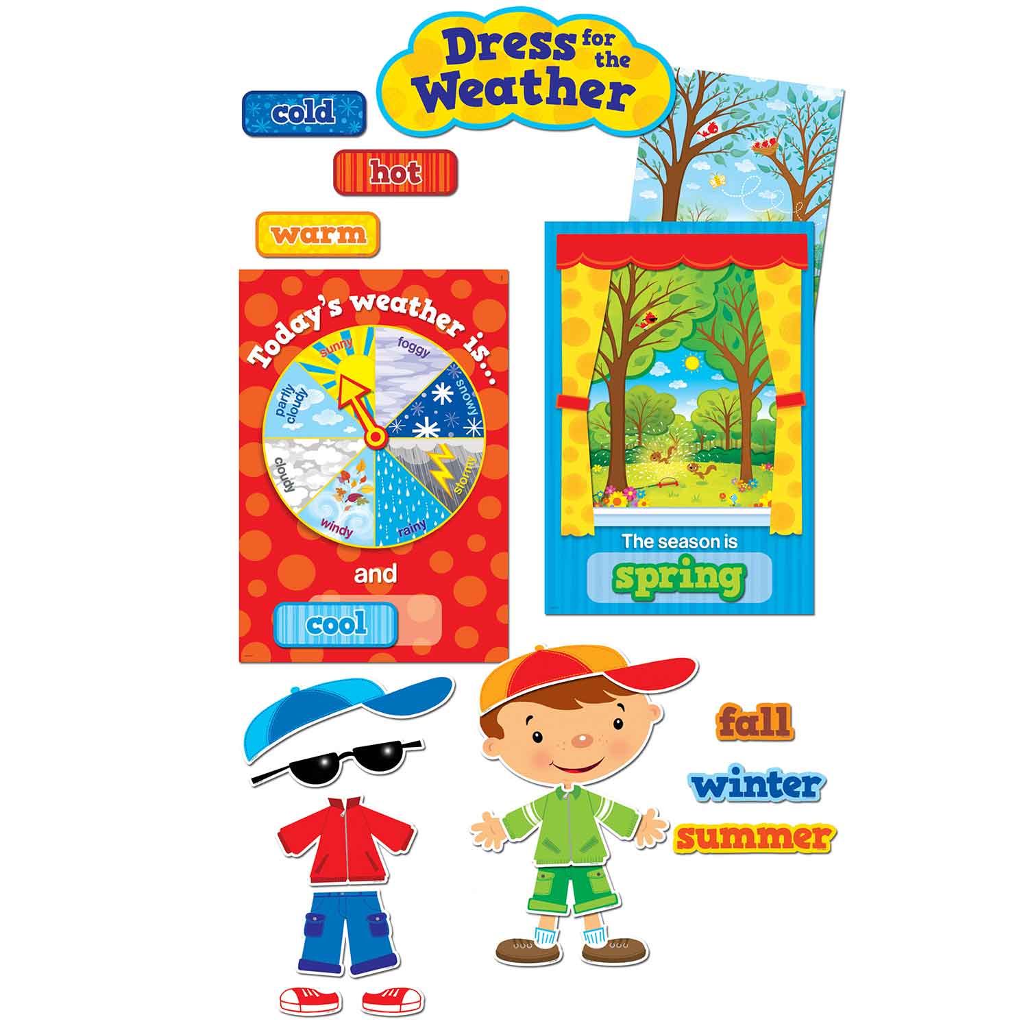 Dress For The Weather Bulletin Board Set | Becker's School Supplies