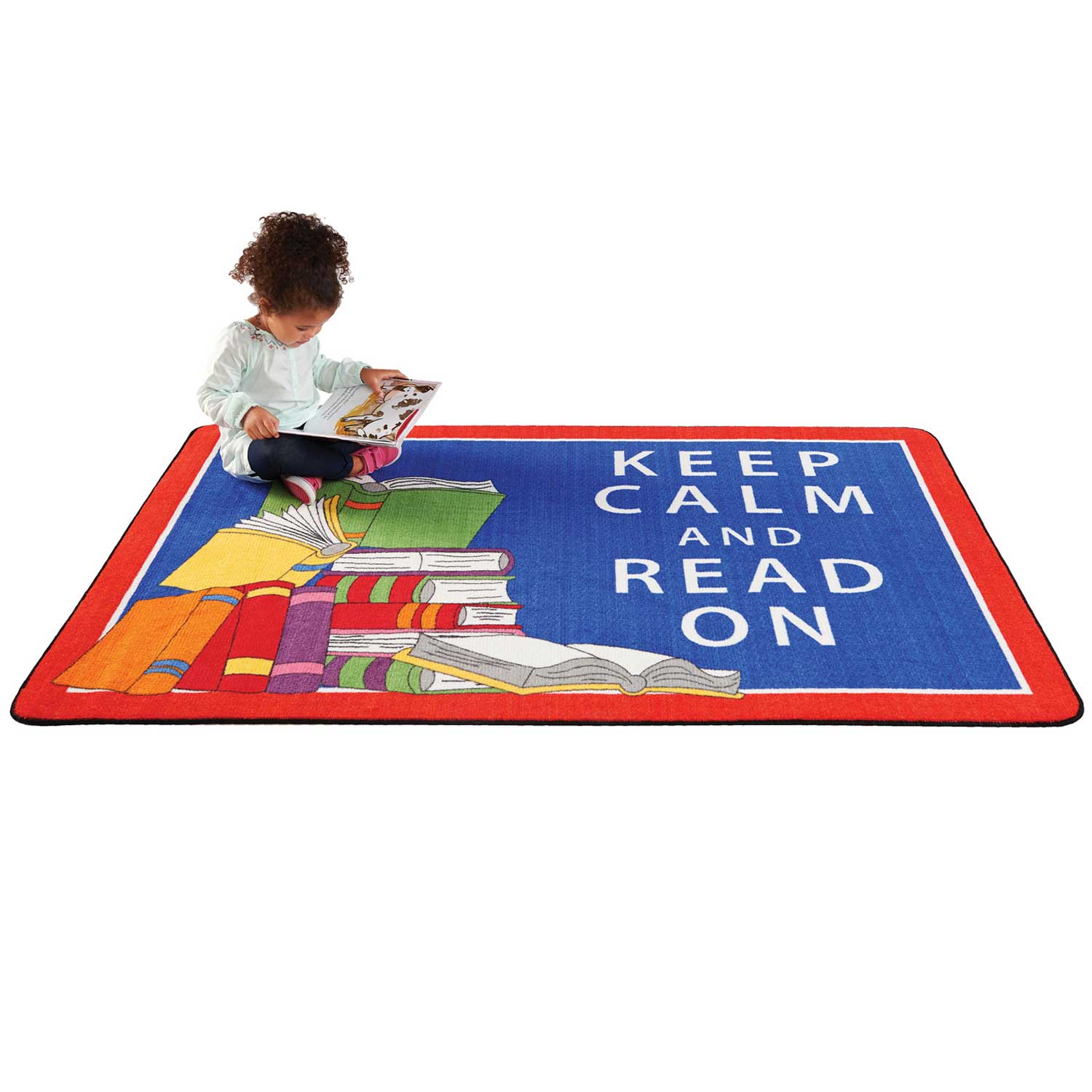 Keep Calm & Read On Classroom Rug 4' X 6' | Becker's