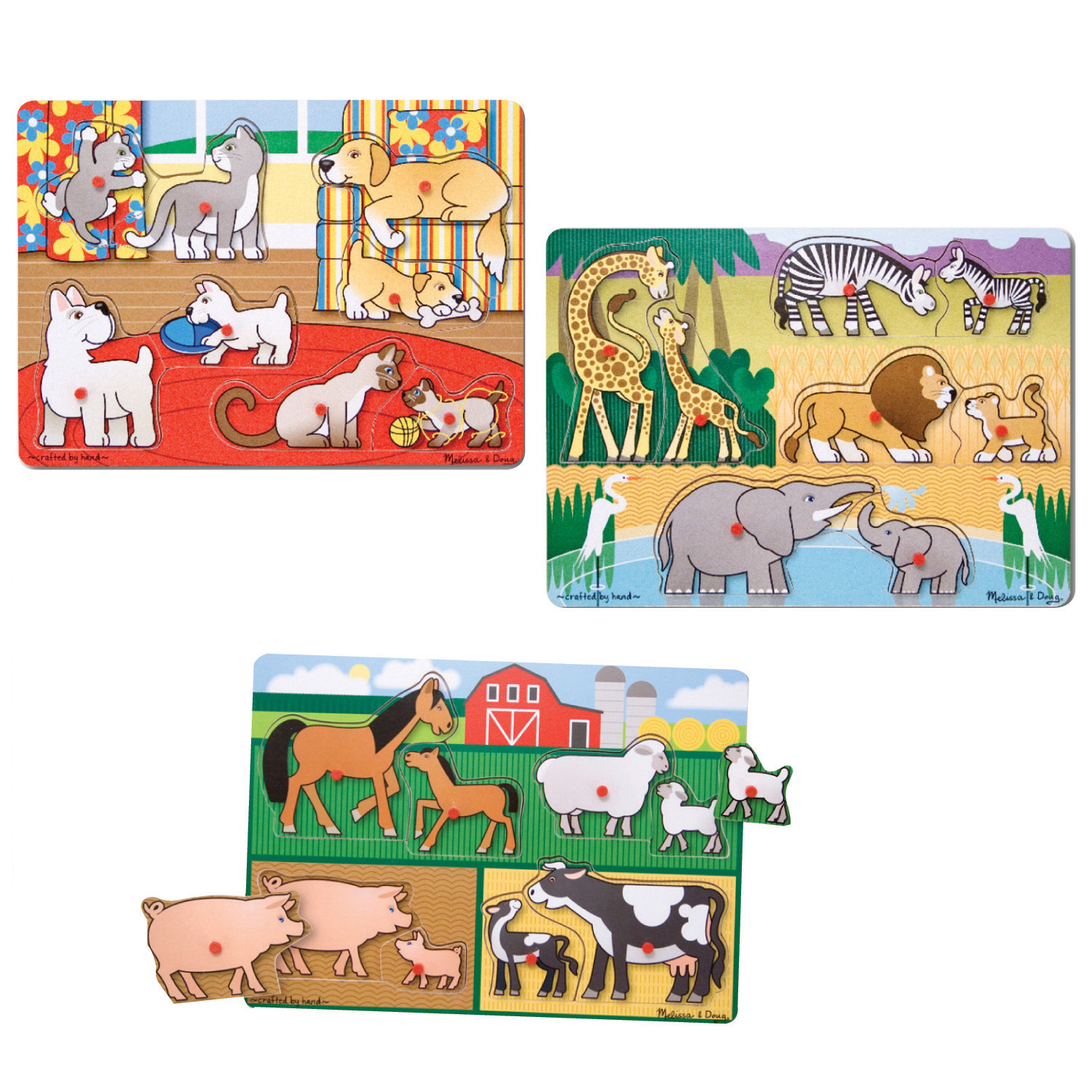 Melissa And Doug® Early Learning Peg Puzzle Set Beckers School Supplies