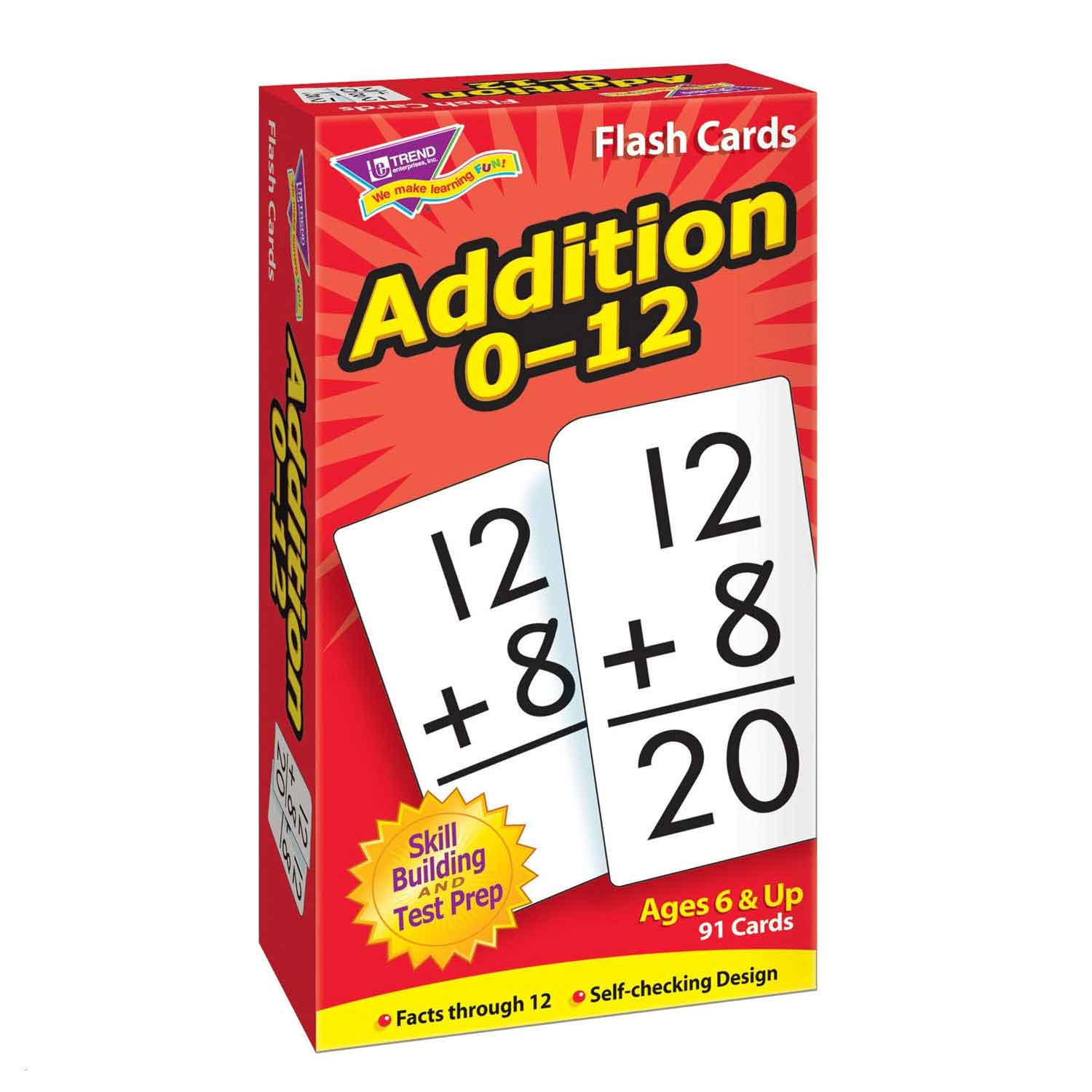 Addition 0-12 Skill Drill Flash Cards | Becker's