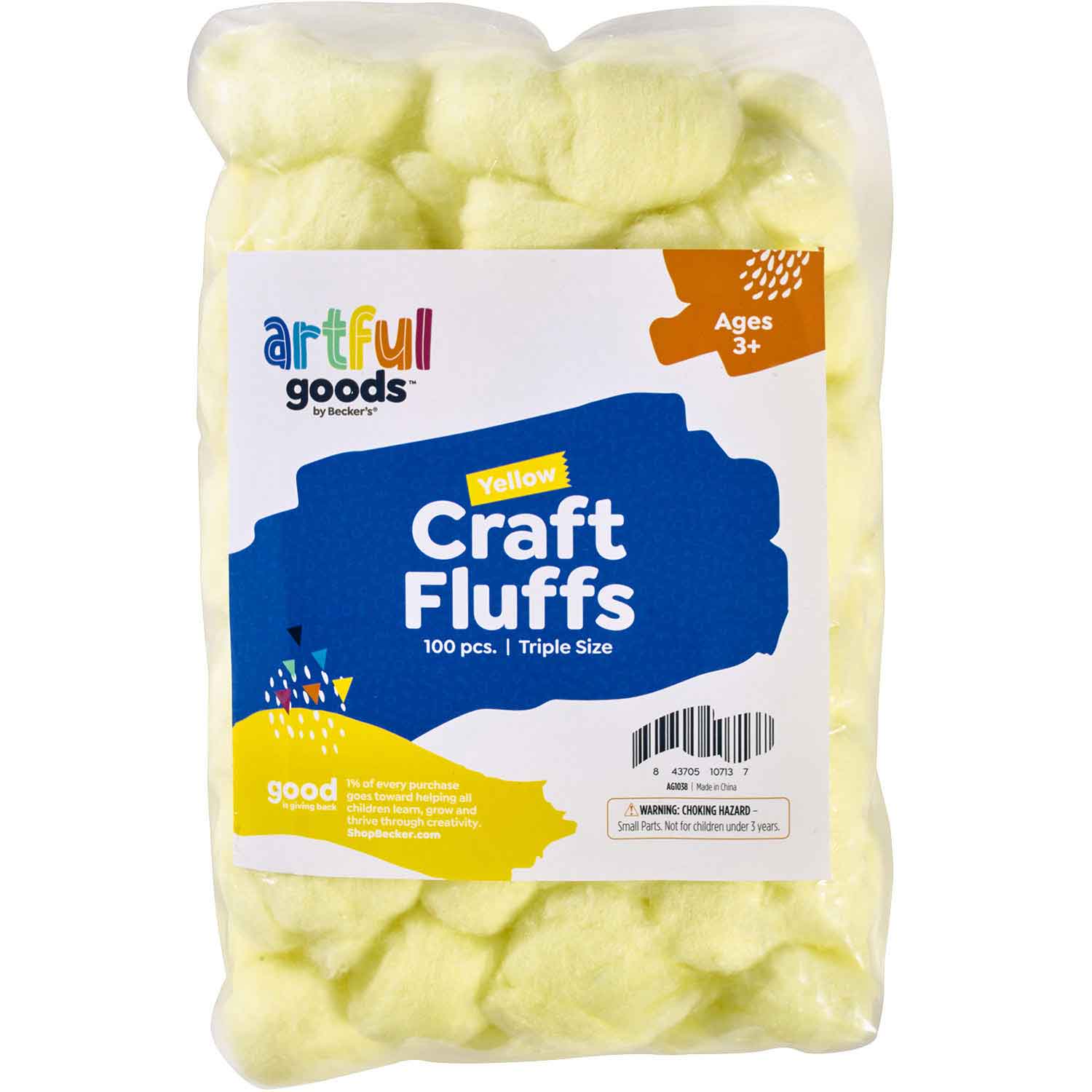 Artful Goods® Craft Fluffs - Yellow | Becker's School Supplies