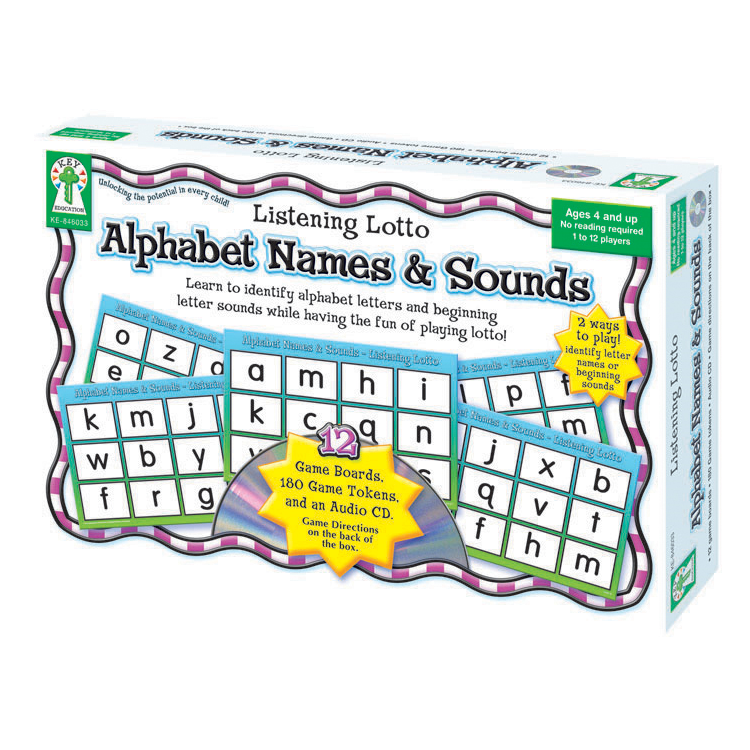 Alphabet Names & Sounds Listening Lotto Game | Becker's