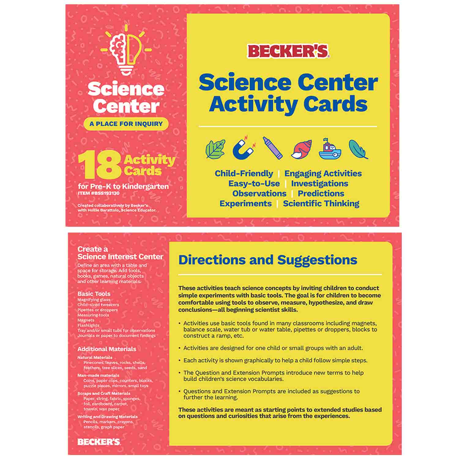 Becker's Science Center Activity Cards | Becker's