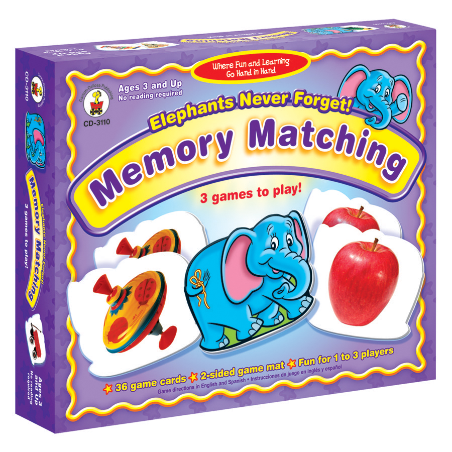 Elephants Never Forget: Memory Matching Set | Becker's School Supplies