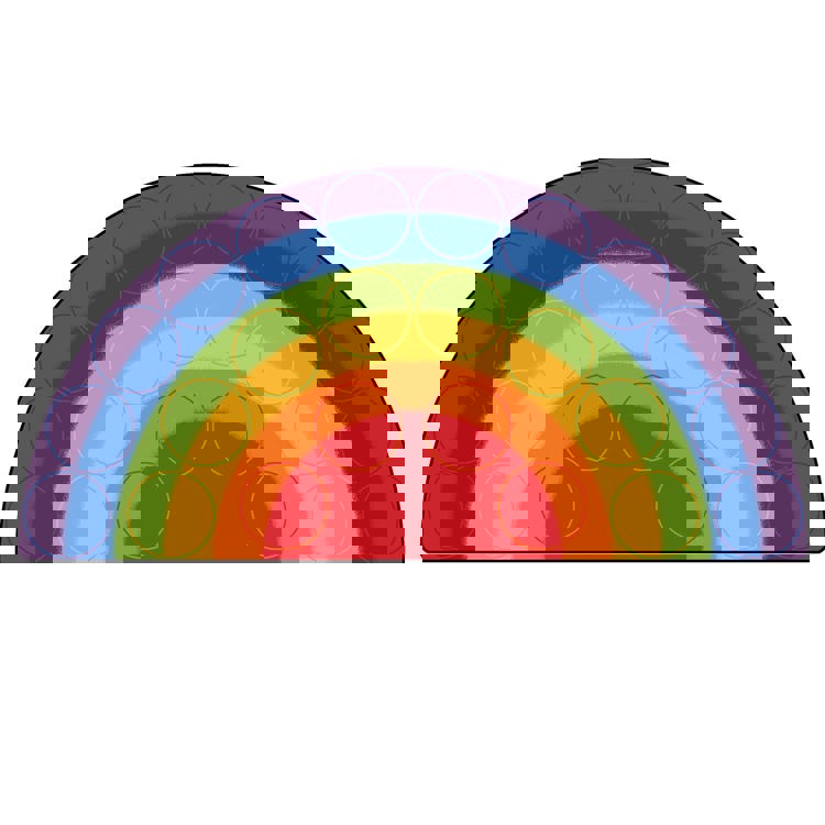 Rainbow Rows Classroom Rug | Becker's School Supplies