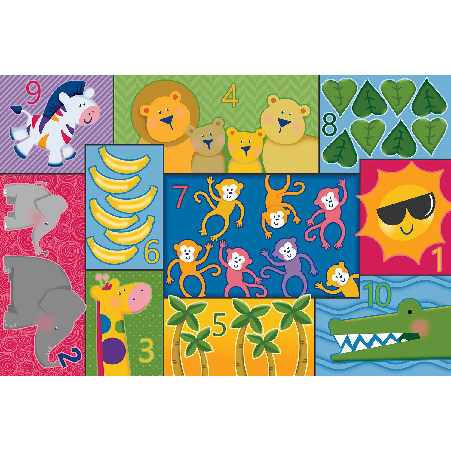 KID$ Value Plus Classroom Rugs™, Jungle Counting Rug | Becker's School ...