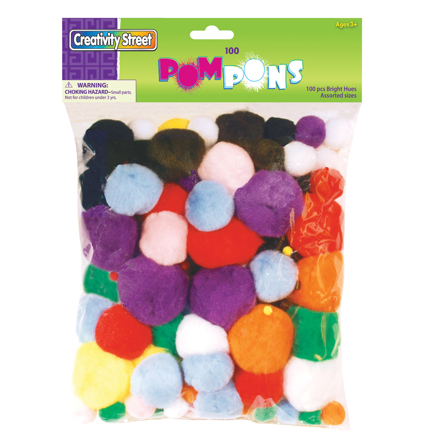 Assorted Pom Pons, Bright Colors | Becker's School Supplies