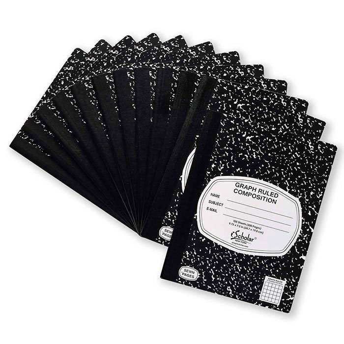Graph (Quad) Ruled Composition Book, Sewn-Dozen | Becker's