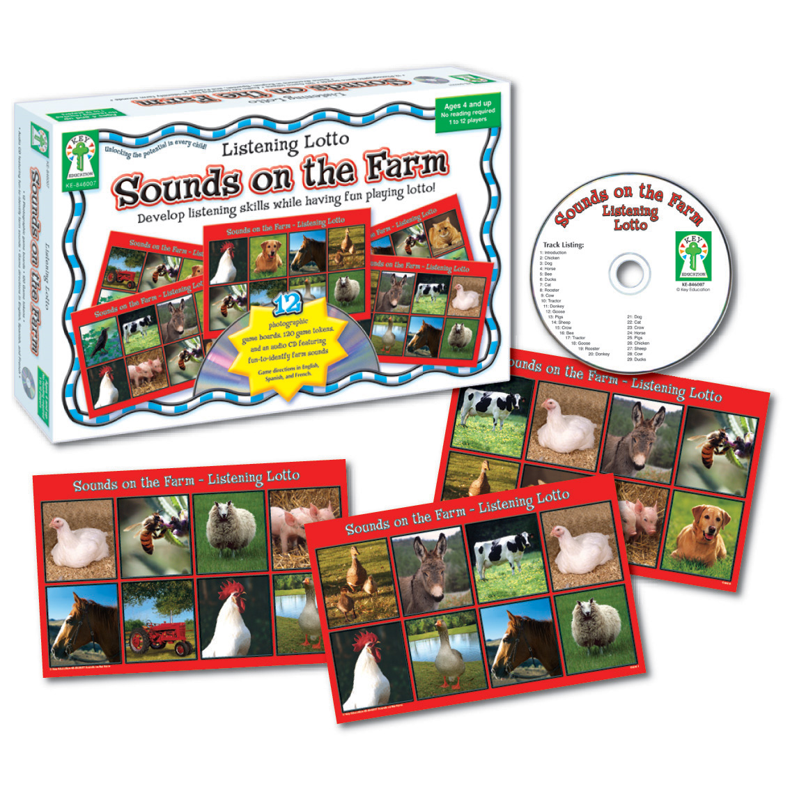 Sounds on the Farm Listening Lotto Game | Becker's School Supplies