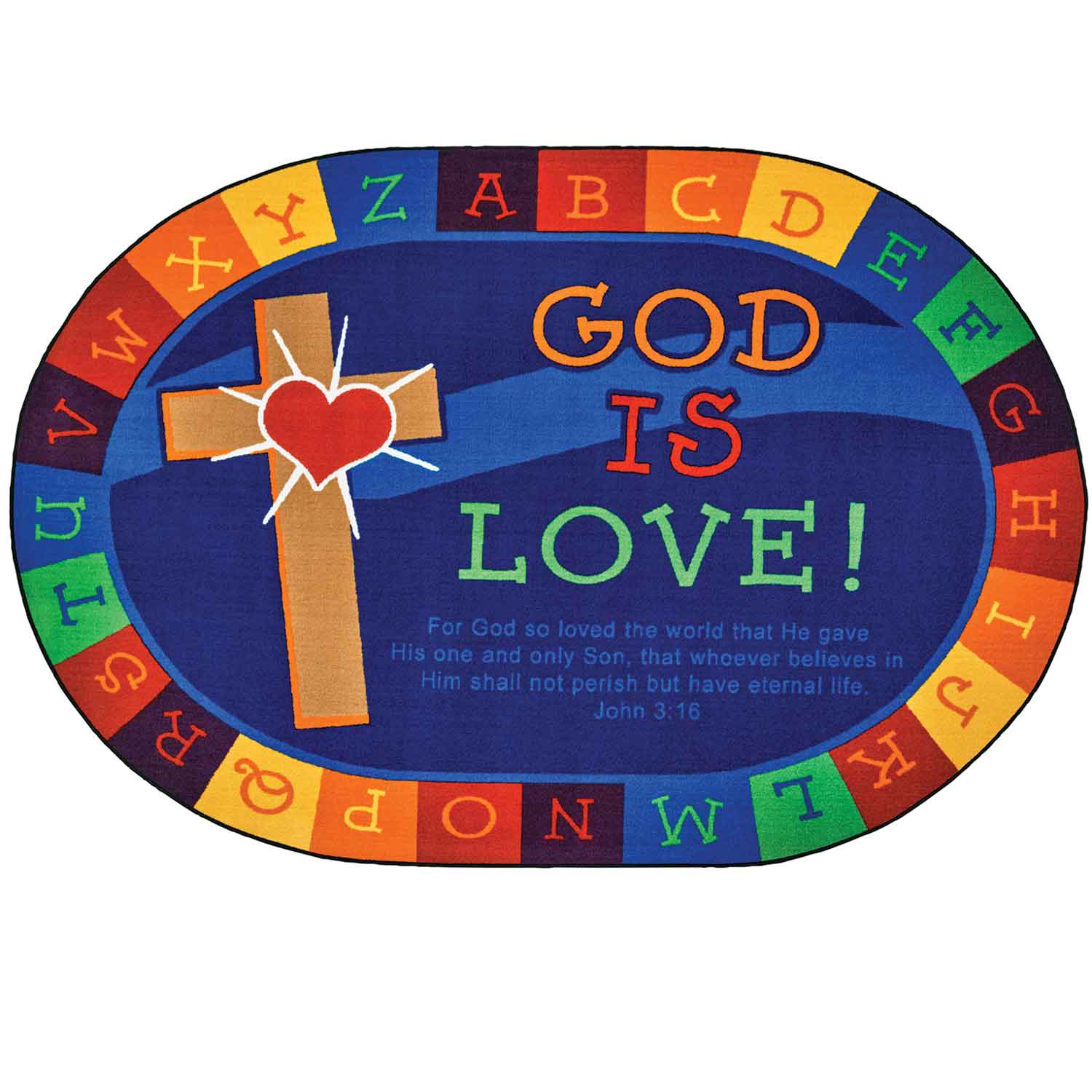KID$ Value Plus™ Classroom Rug, God Is Love Learning