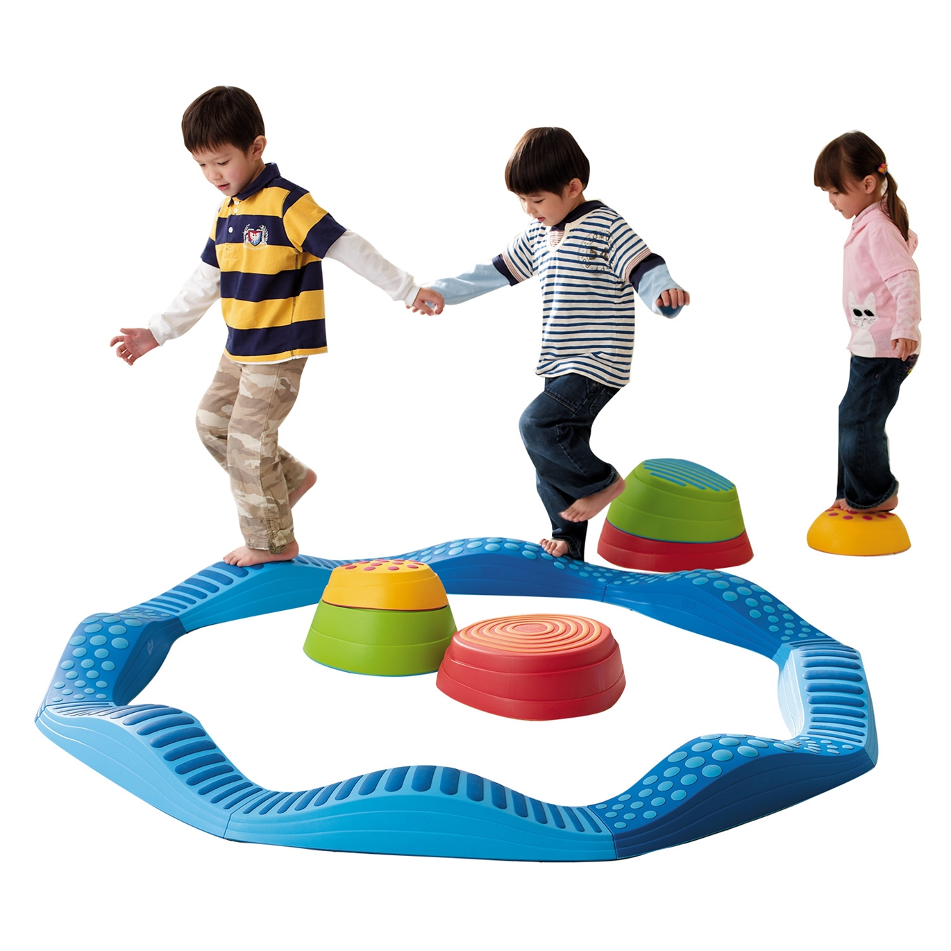 Wavy Tactile Path & Rainbow River Stones Set | Becker's School Supplies
