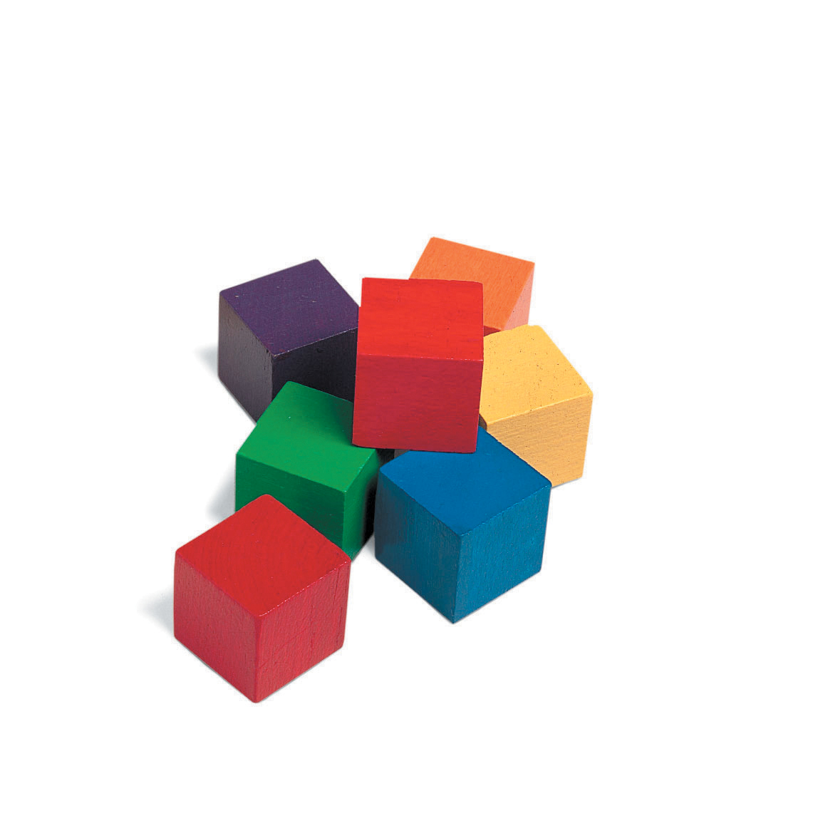 1" Wooden Colored Cubes | Counting Cubes for Toddlers | Becker's School ...