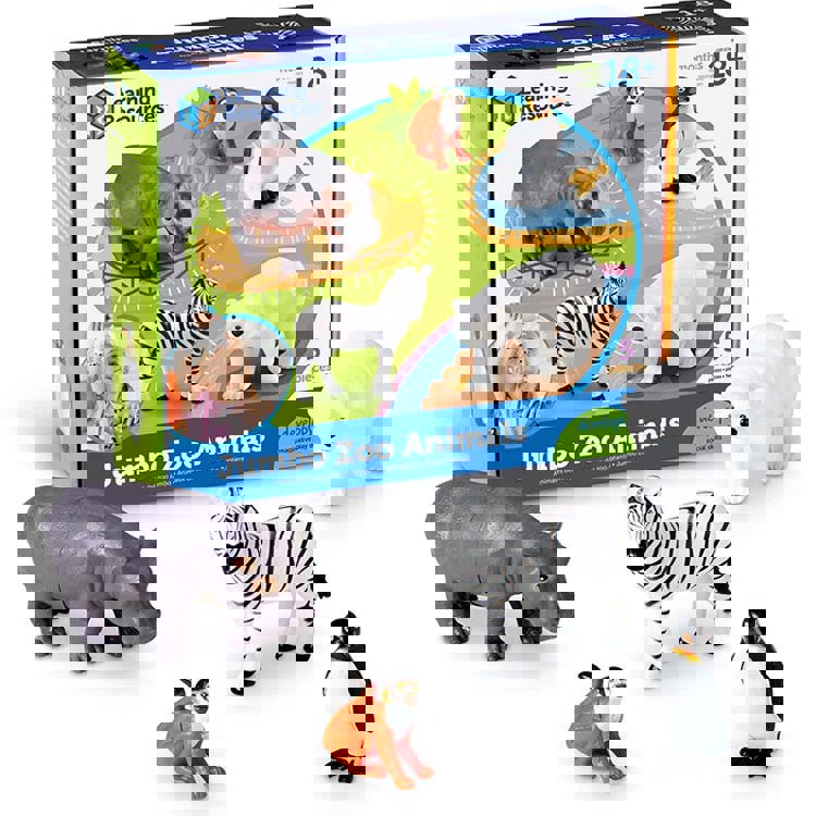 Jumbo Zoo Animals Toy Set | Becker's School Supplies