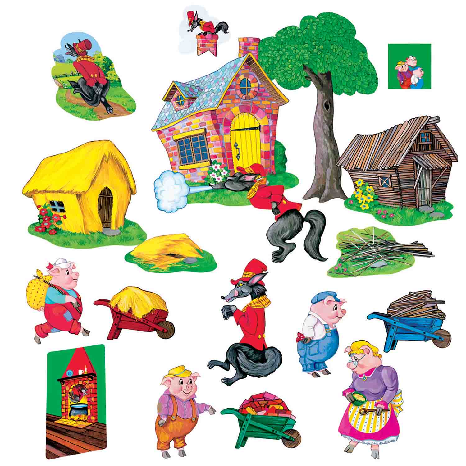 Three Pigs Fairy Tale Felt Set | Becker's School Supplies