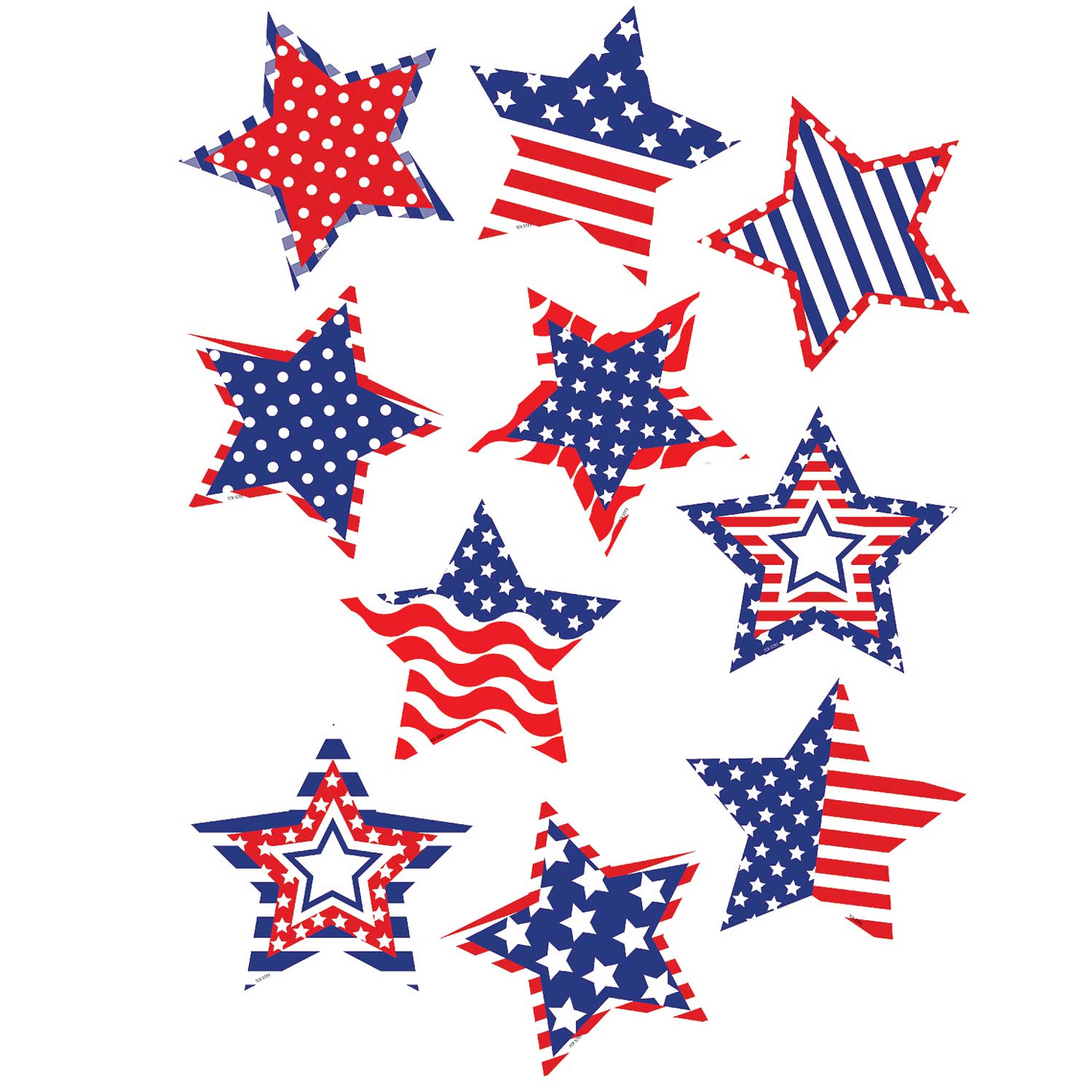 Patriotic Stars Cut-Outs | Becker's School Supplies