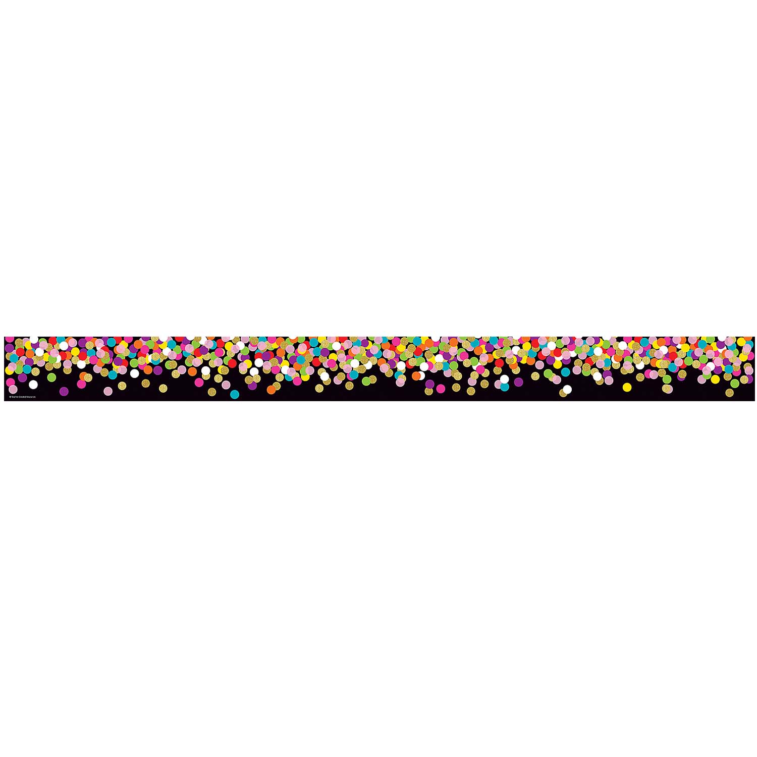 Colorful Confetti on Black Straight Border | Becker's