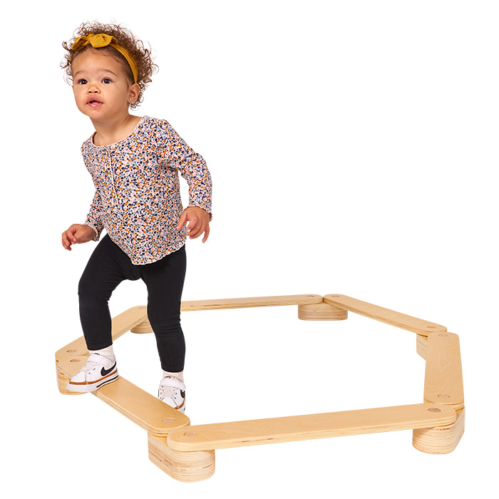 Toddler Wooden Build & Balance Beam Set | Becker's