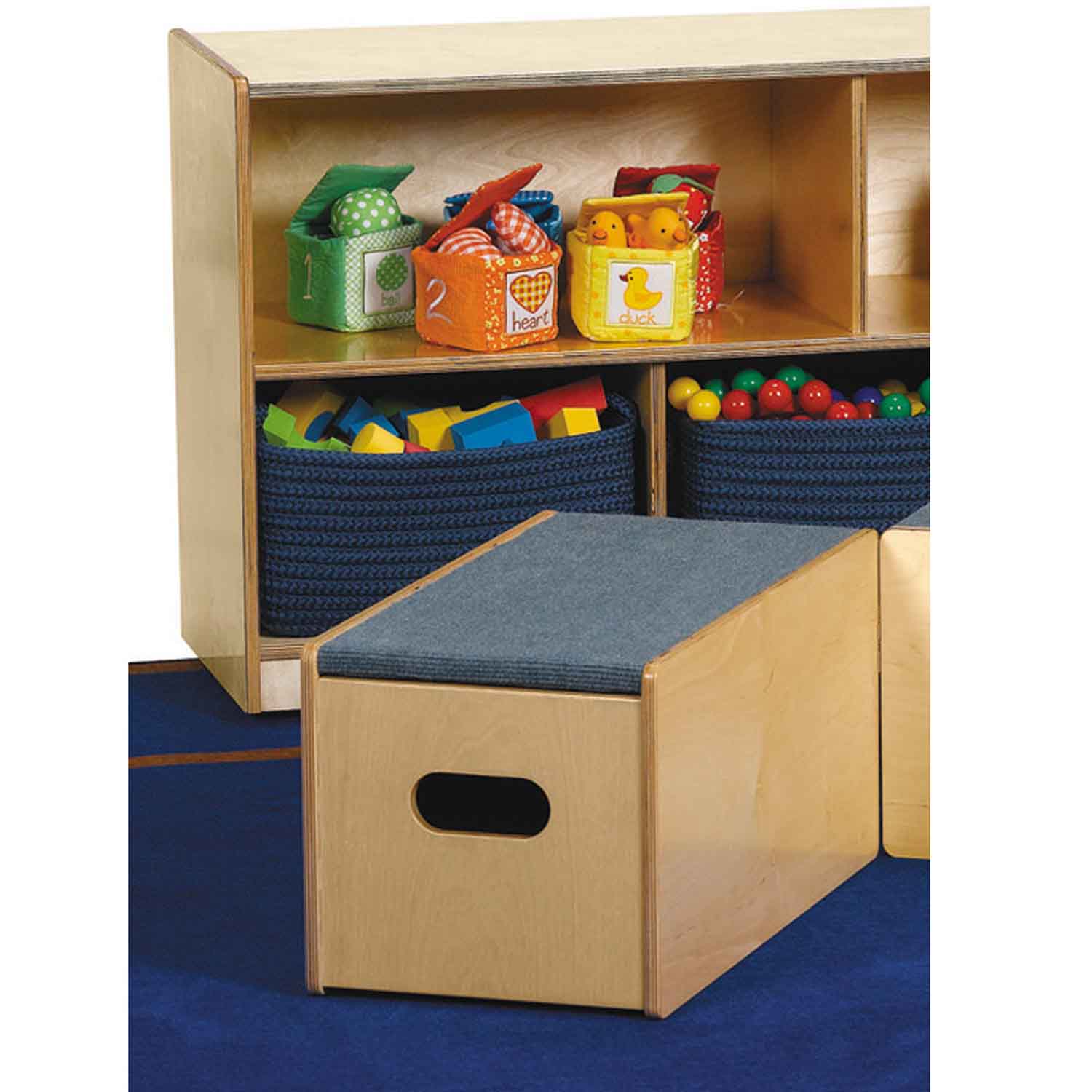 Three-Way Carpeted Risers | Becker's School Supplies