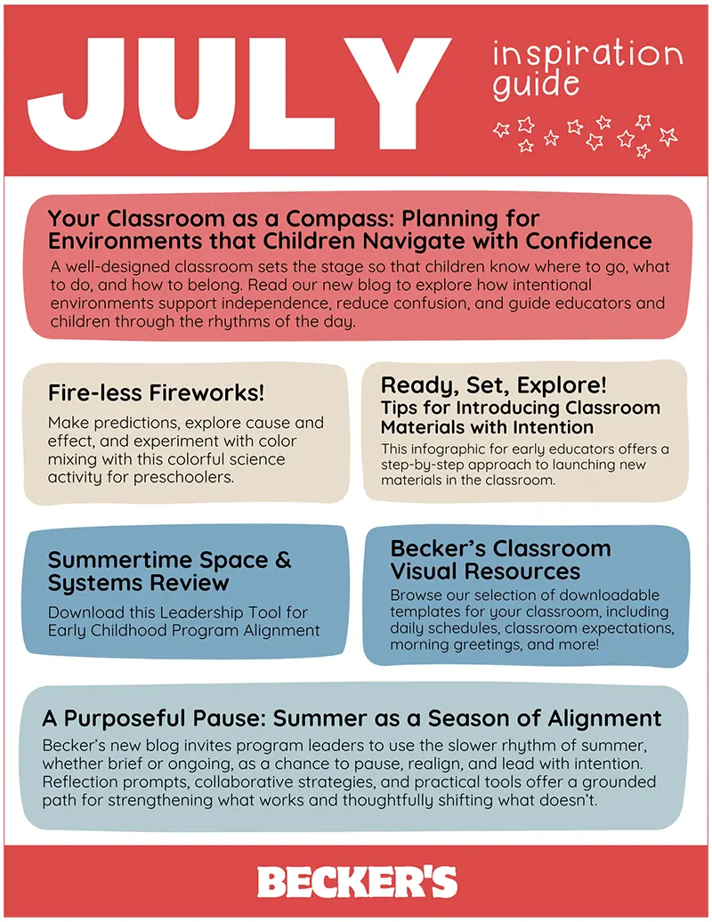 July 2025 Teacher Inspiration Guide | Becker's